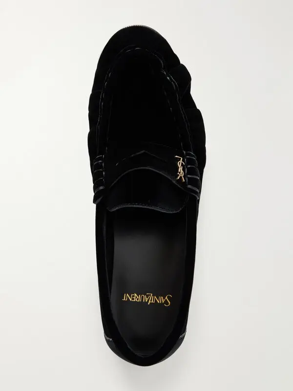 Saint Laurent Le Loafer 05 Suede Loafers - Black