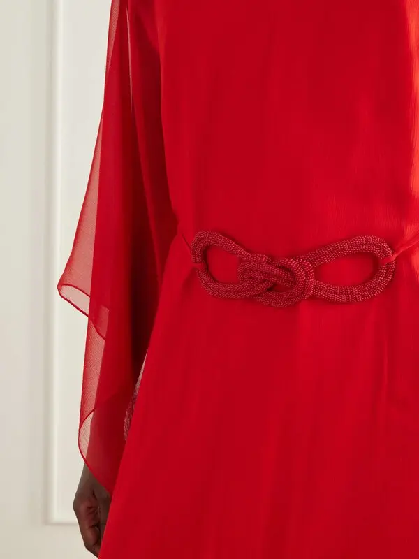 ANDRES OTALORA Gesto Continuo Silk-chiffon Maxi Dress