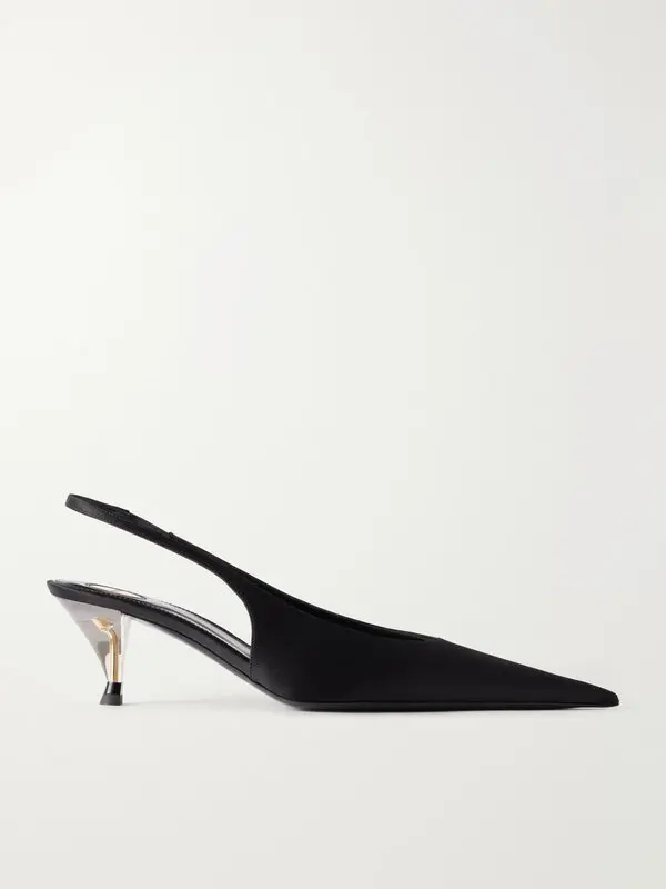 Saint Laurent Fanny Slingback Pumps - Black