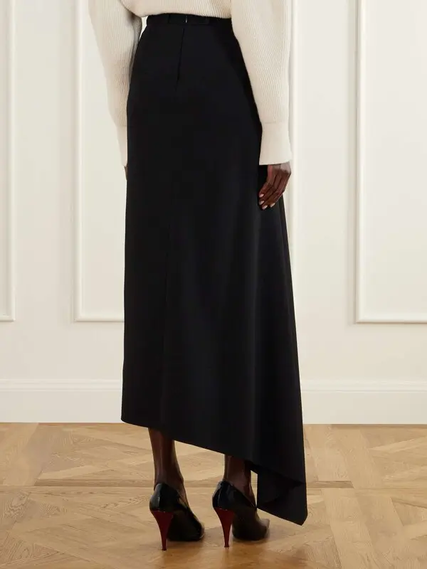 Givenchy Asymmetric Wool Midi Skirt