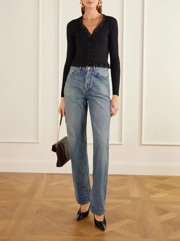 Saint Laurent Ribbed Cardigan