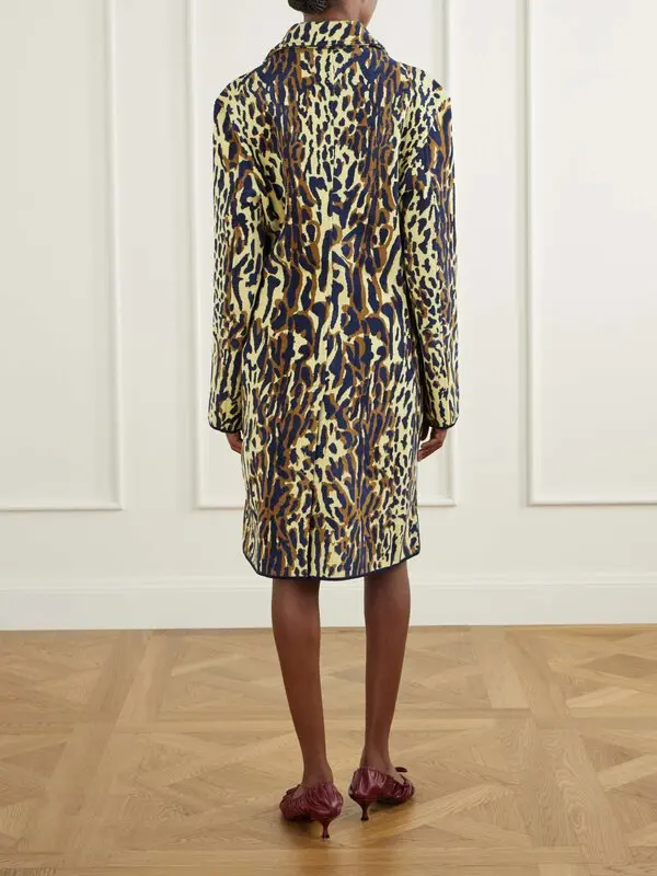 Marni Leopard-jacquard Virgin Wool Coat
