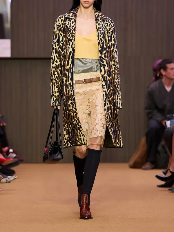 Marni Leopard-jacquard Virgin Wool Coat - Multi