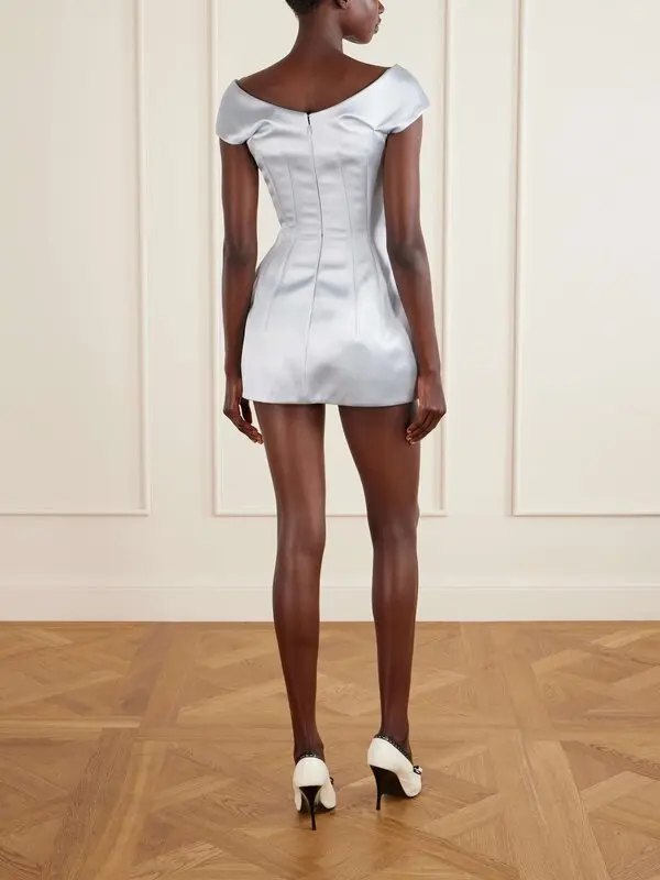 Alexander McQueen Cocktail Satin Mini Dress