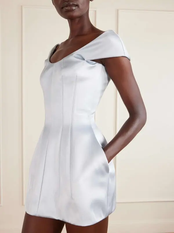 Alexander McQueen Cocktail Satin Mini Dress
