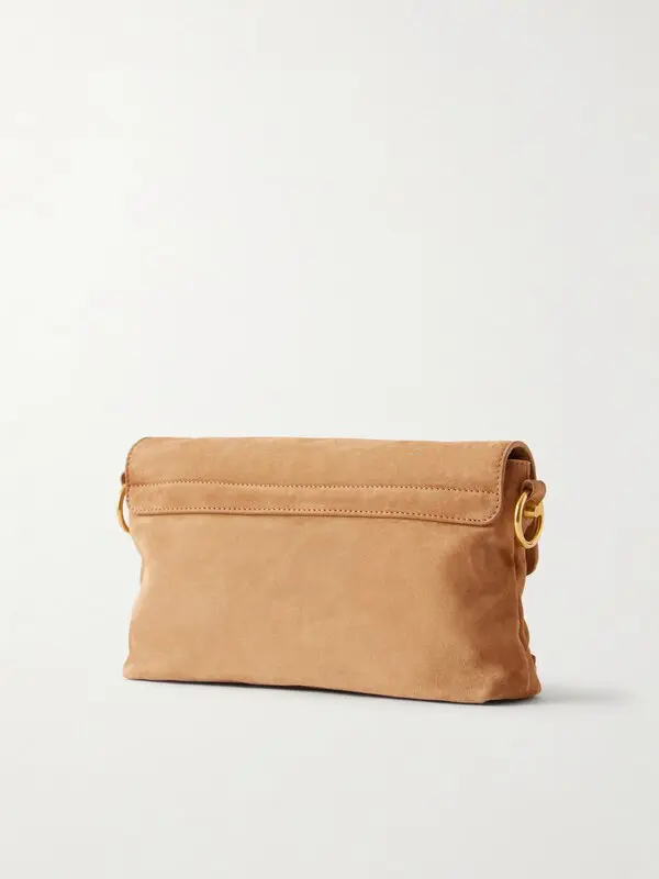 Balenciaga Le City Suede Shoulder Bag - Brown
