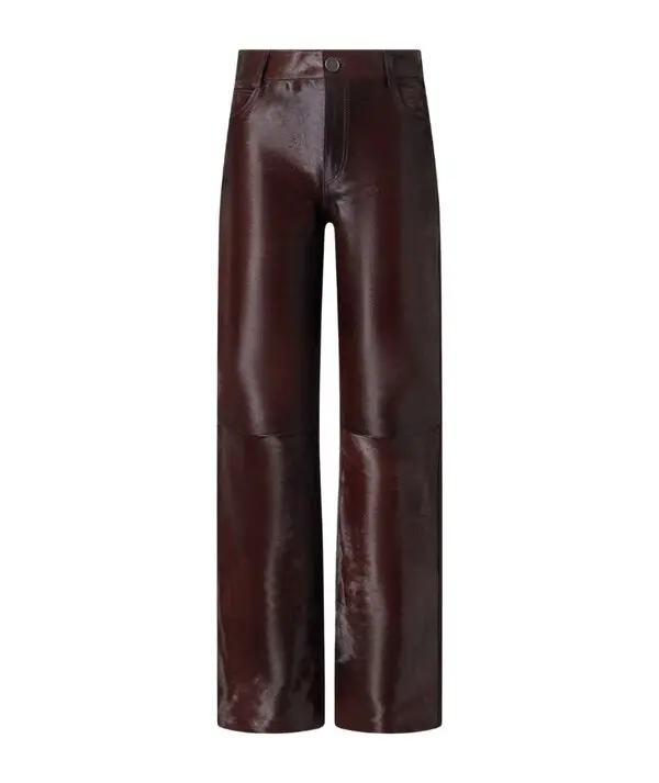 Nour Hammour Kitty Wide-leg Pants - Brown
