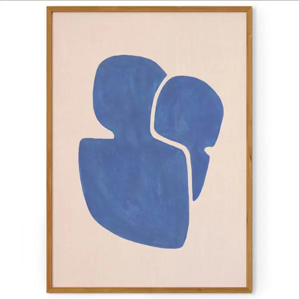 LENA WIGERS Neutrals Cradle 50 × 70 Cm Art Print - Blue