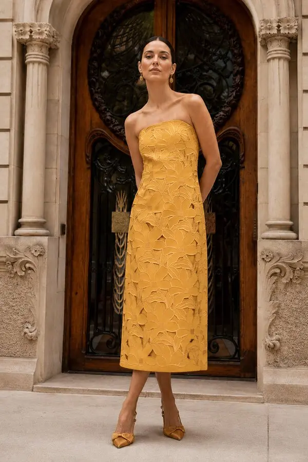 Sachin & Babi Pamela Strapless Midi Dress
