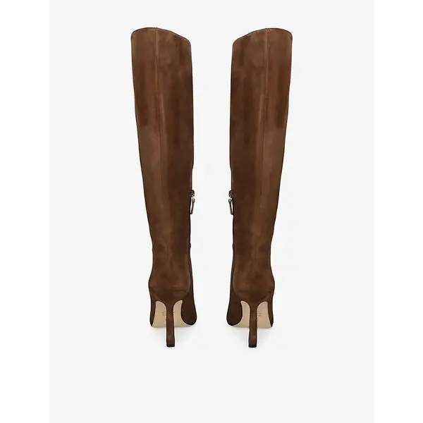 STUART WEITZMAN Vinnie Suede Heeled Knee-high Boots