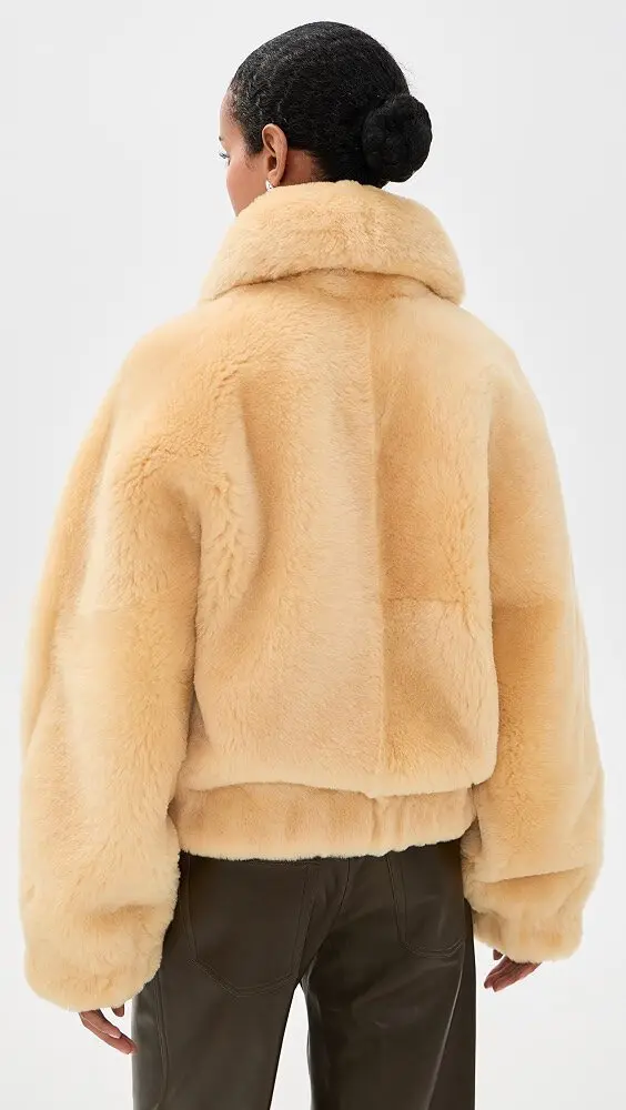 Helmut Lang Shearling Bomber Jacket