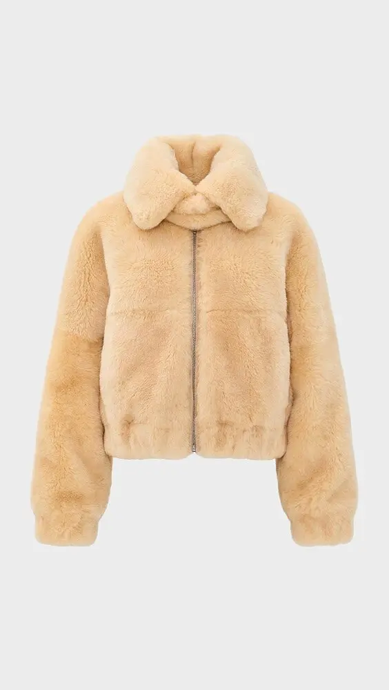 Helmut Lang Shearling Bomber Jacket