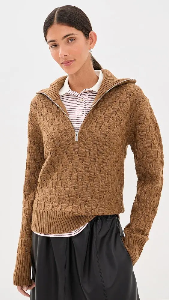 WALES BONNER Acoustic Pullover - Caramel