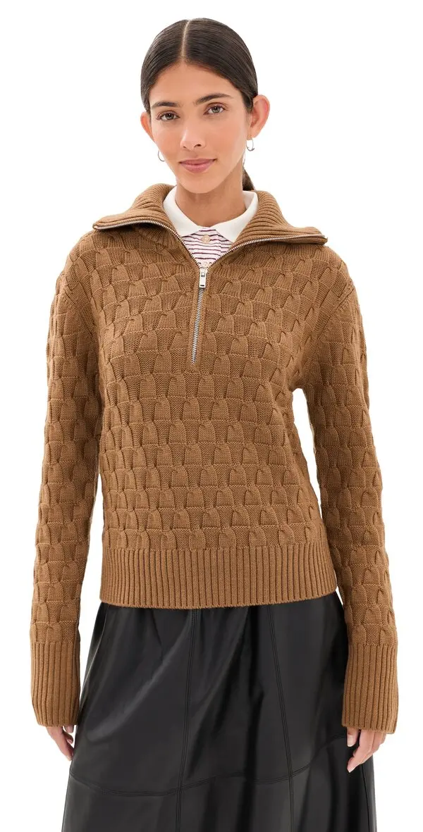 WALES BONNER Acoustic Pullover - Caramel