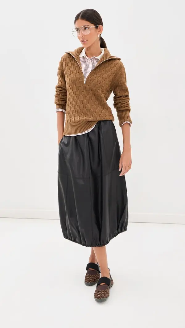 WALES BONNER Acoustic Pullover - Caramel