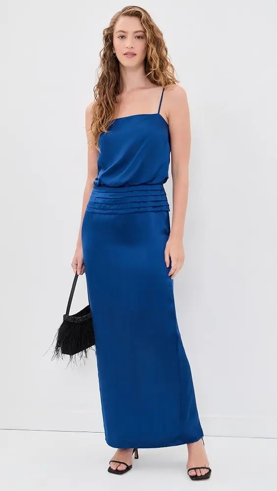 REFORMATION Ofelia Silk Maxi Dress - Caspian
