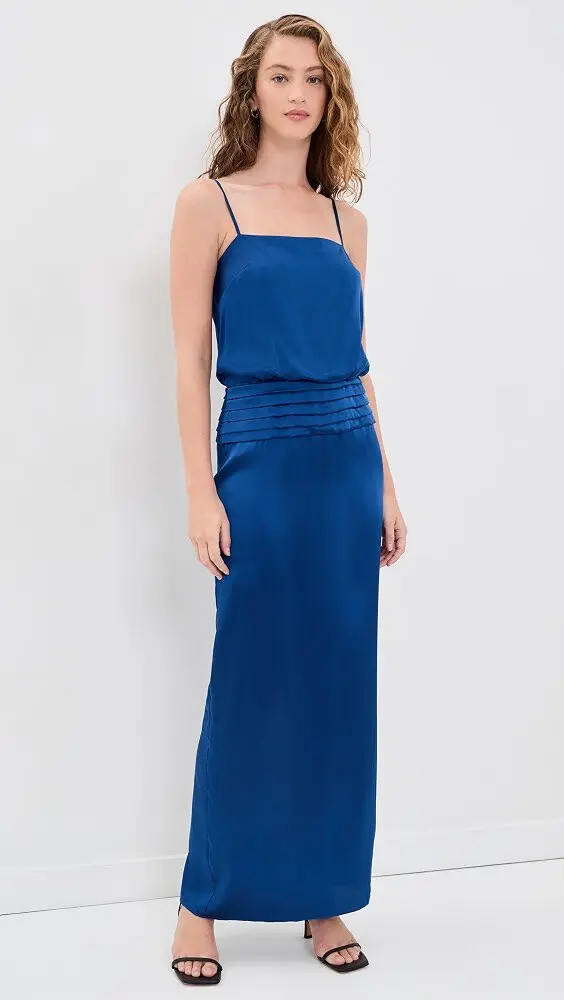 REFORMATION Ofelia Silk Maxi Dress - Caspian