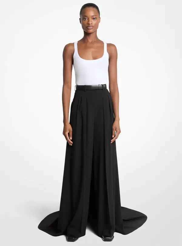 Michael Kors Wool Serge Opera Trousers In Size By