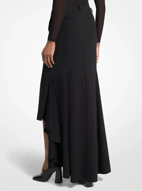 Michael Kors Wool Serge High-low Trouser Skirt In Size By