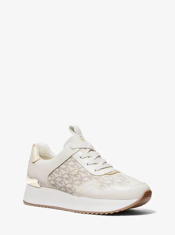 Michael Kors Raina Signature Logo Platform Trainers