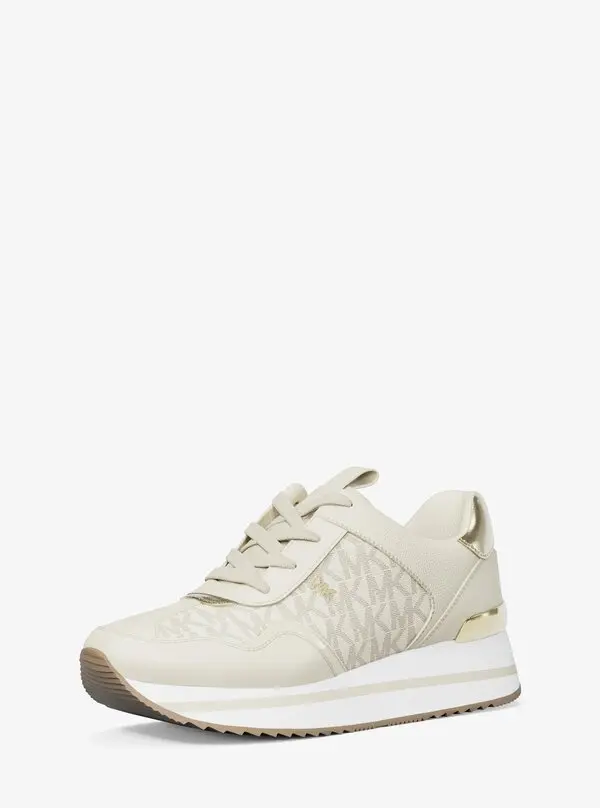 Michael Kors Raina Signature Logo Platform Trainers