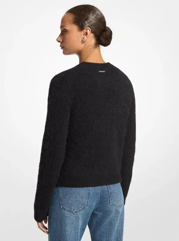 Michael Kors Brushed Alpaca Blend Crewneck Sweater