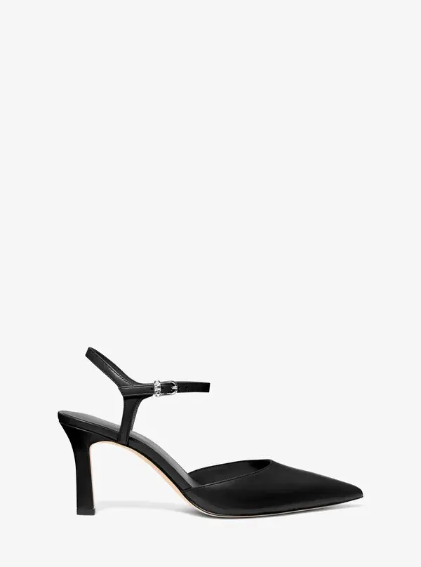 Michael Kors Amara Leather Mid Heel Pump