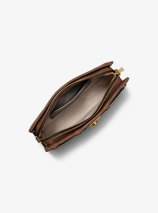 Michael Kors Hamilton Moderne Extra-small Burnished Leather Convertible Crossbody Bag In By
