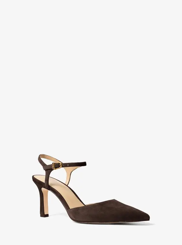 Michael Kors Amara Suede Slingback Pumps - Brown