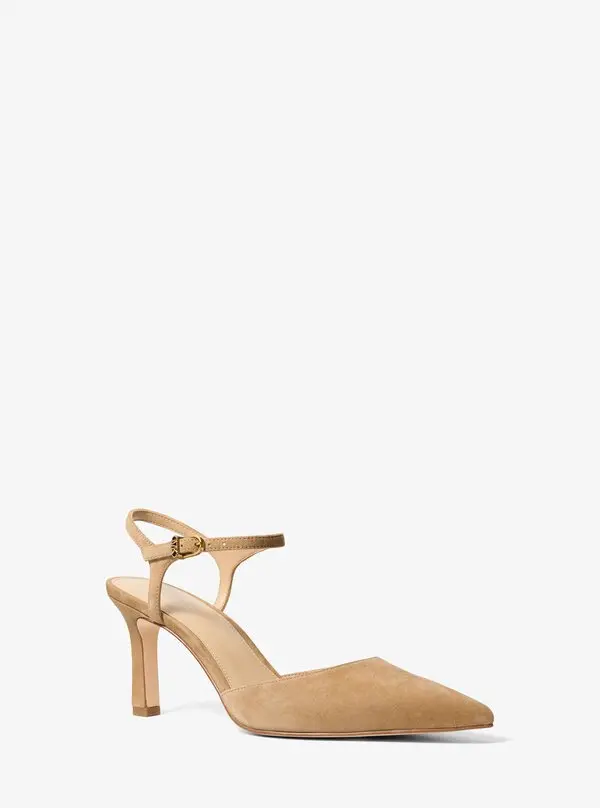 Michael Kors Amara Suede Slingback Pumps - Brown