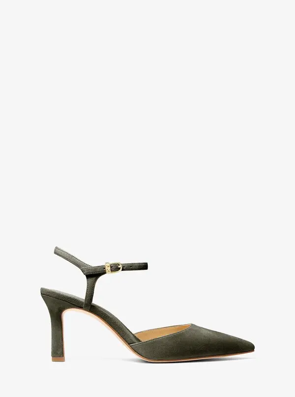 Michael Kors Amara Suede Slingback Pumps - Green