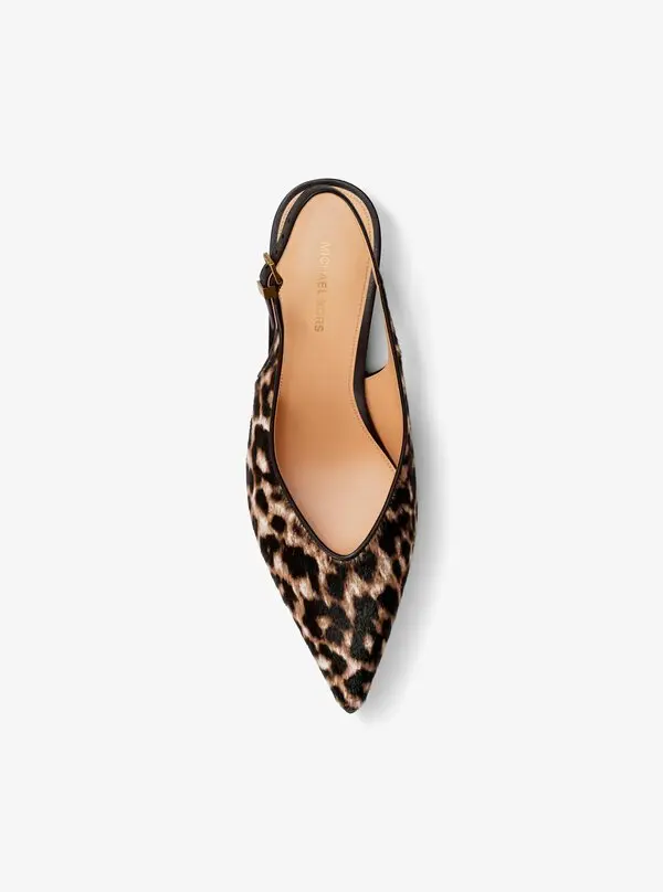 Michael Kors Tonya Leopard Print Calf Hair Slingback Pump
