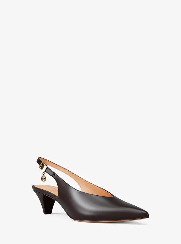 Michael Kors Tonya Leather Slingback Pumps - Brown