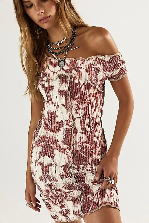 LUNA DEL PINAL Off-the-shoulder Mini Dress