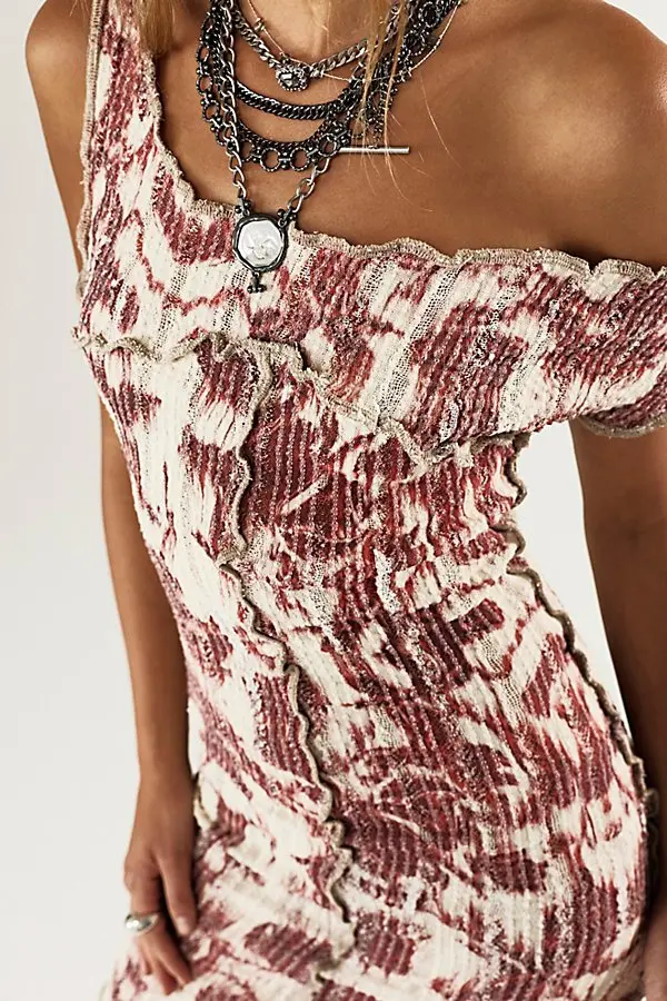 LUNA DEL PINAL Off-the-shoulder Mini Dress