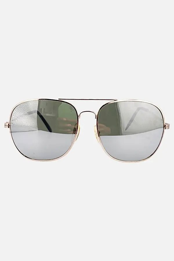 GIANT VINTAGE SUNGLASSES Giant Vintage Grapevine Aviator Vintage Sunglasses - Silver