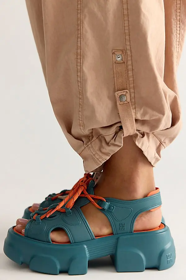 Melissa Camp Sandals - Blue/orange