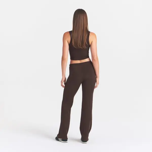 SKIMS Straight Leg Pant | Deep Neutral | | Cotton Jersey