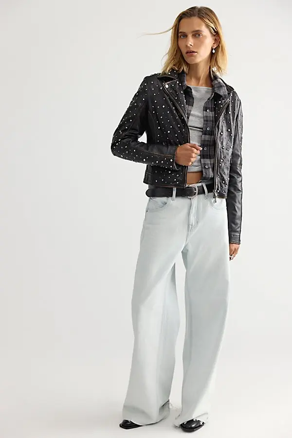 MAURITIUS LEATHER Mauritius Roxanne Leather Moto Jacket