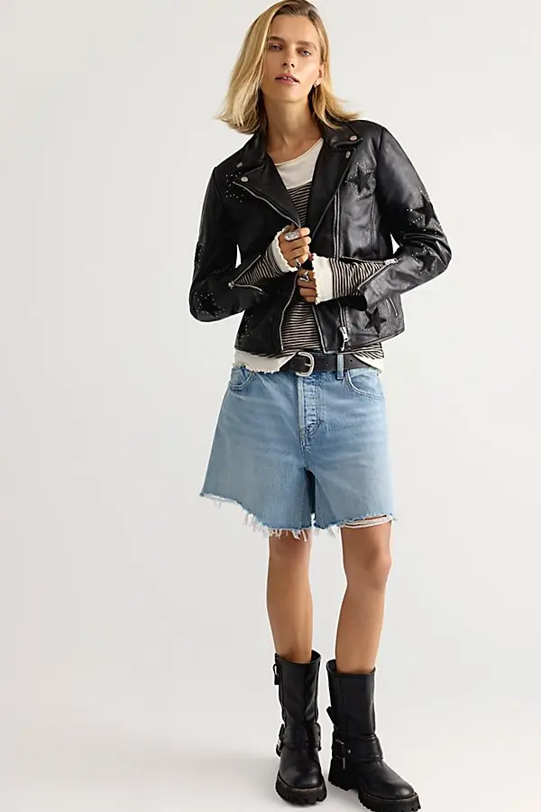 MAURITIUS LEATHER Mauritius Soraya Leather Moto Jacket