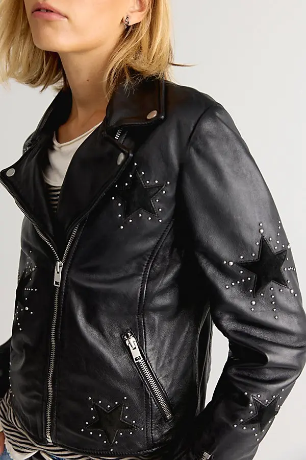 MAURITIUS LEATHER Mauritius Soraya Leather Moto Jacket