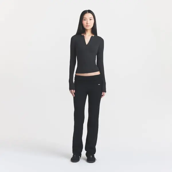 SKIMS Cotton Rib Zip Up Jacket Top