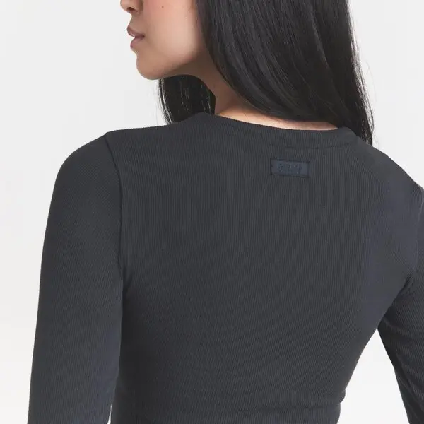 SKIMS Cotton Rib Zip Up Jacket Top