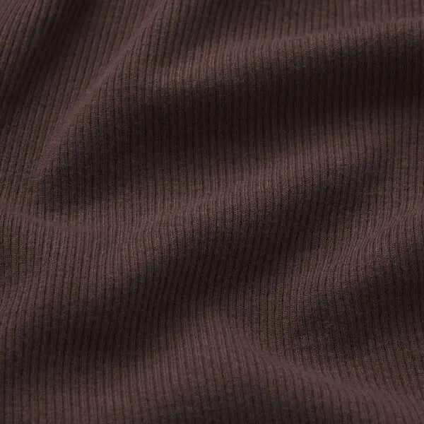 SKIMS Cotton Rib Zip Up Jacket Top - Espresso