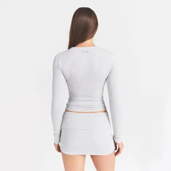 SKIMS Cotton Rib Zip Up Jacket Top