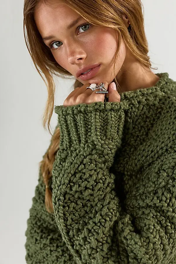 Free People Lola Pullover - Cypress Combo