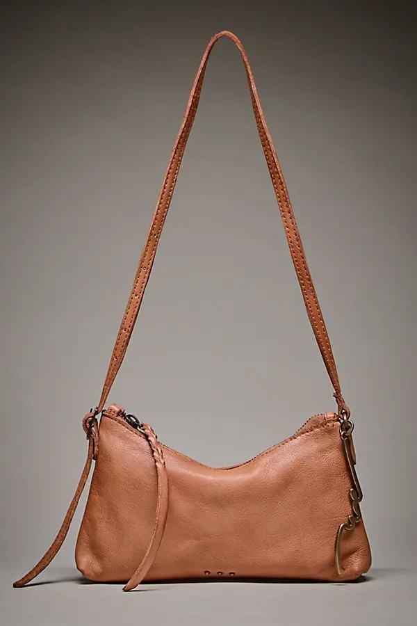 Free People Sutton Leather Shoulder Bag - Saddle