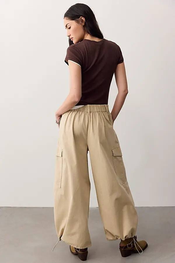 Free People We The Free Wild Winds Cinched Wide-leg Jeans