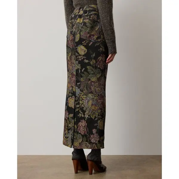 Ralph Lauren Fontaine Floral Jacquard Skirt