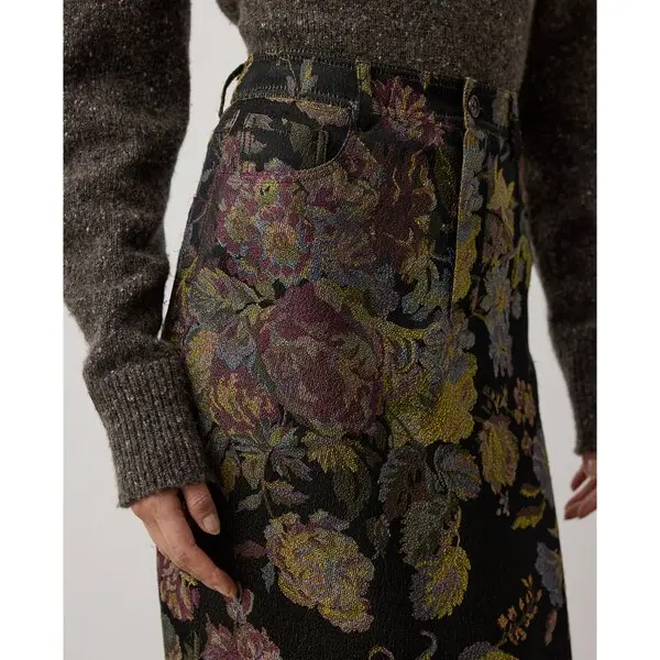 Ralph Lauren Fontaine Floral Jacquard Skirt